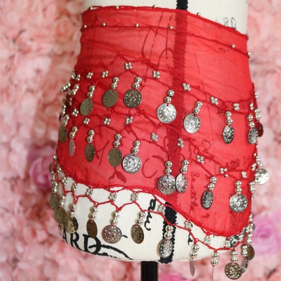 Skirts | 1pc Sequin Belly Dance Hip Scarf Skirt | Poshmark
